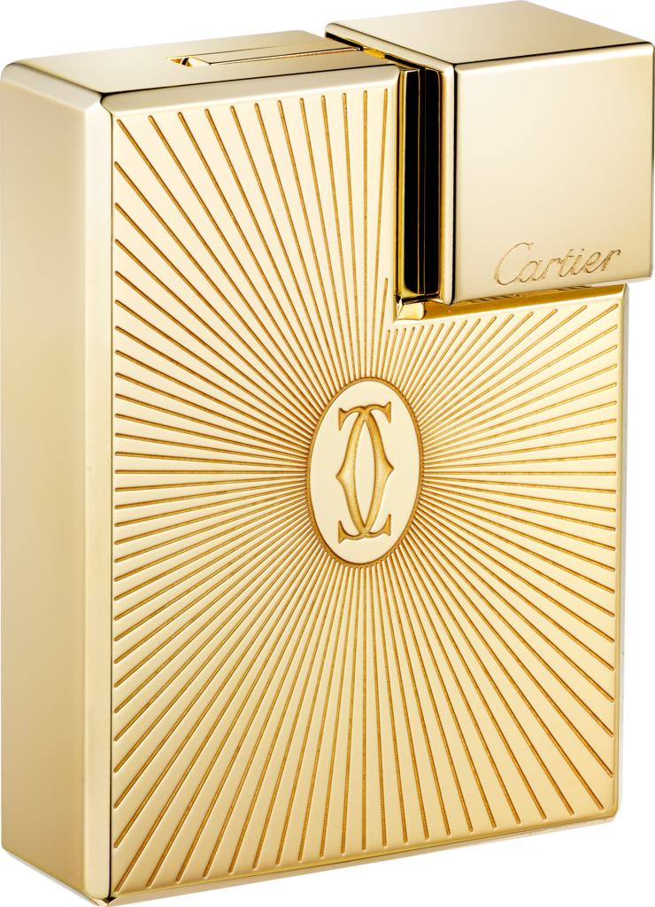 CROL000039 - Double C de Cartier logo square lighter with Sunray motif ...