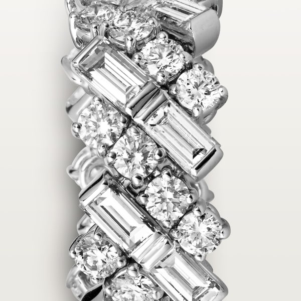 CRH4409800 - Reflection de Cartier wedding band - White gold, diamonds ...