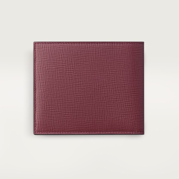 CRL3002487 - 6 credit card wallet, Cartier Losange - Burgundy grained ...