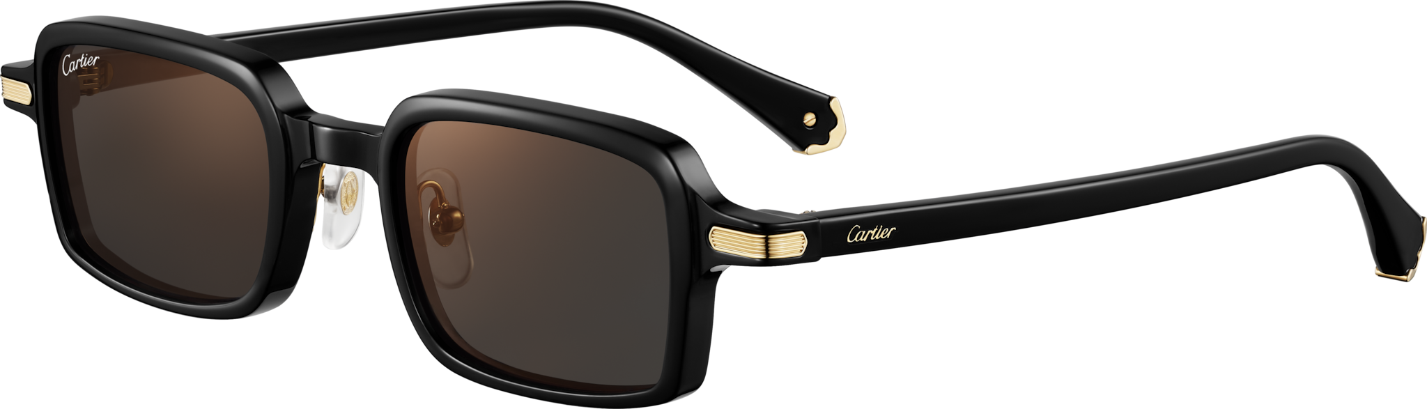 CRESW00729 - Première de Cartier Sunglasses - Black acetate, grey ...