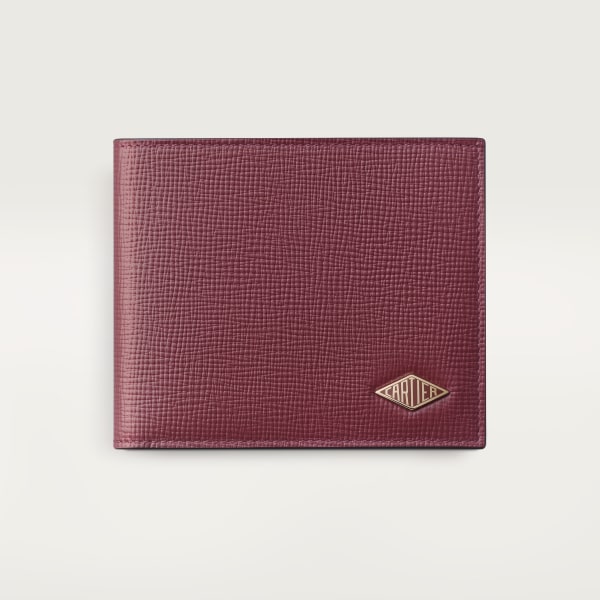 CRL3002487 - 6 credit card wallet, Cartier Losange - Burgundy grained ...