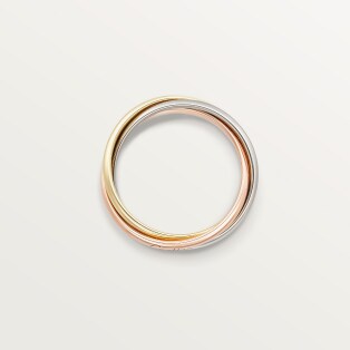 CRB4235100 - Trinity ring, small model - White gold, yellow gold, rose ...
